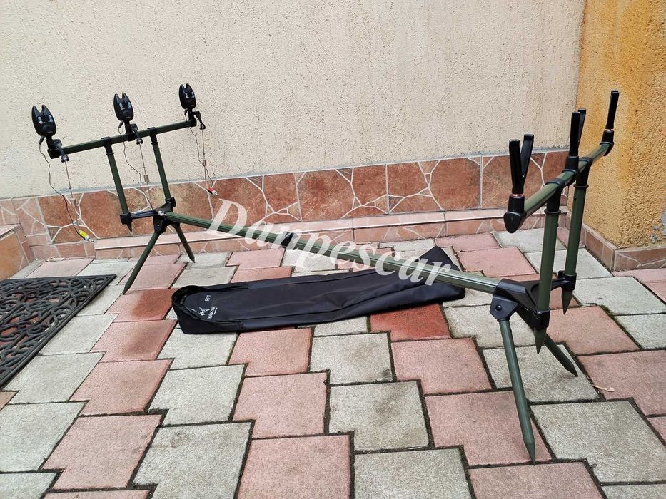 Rod pod Baracuda pentru 3 lansete Full Echipat 3 Senzori + 3 Swingeri ...