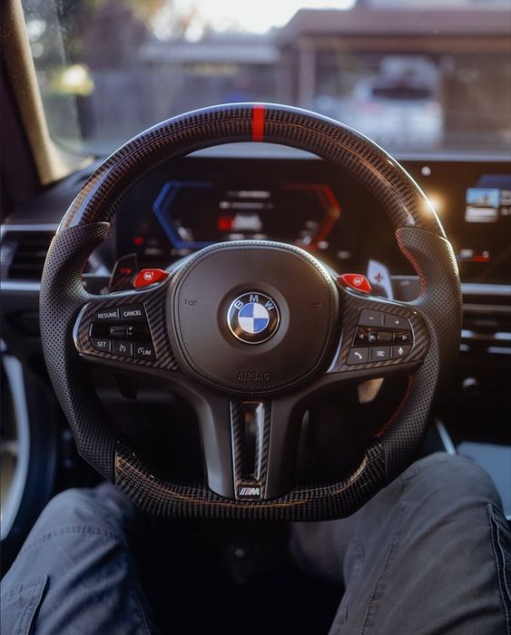 Volan BMW M G carbon facelift custom piele nappa G80 G30 G20 M3 M4 X5 Bucuresti Sectorul 6 • OLX.ro