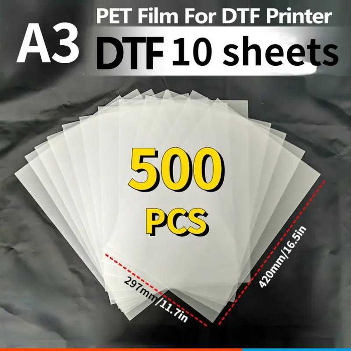 500 Листа DTF Трансферна Филмова Хартия A3 Прозрачни Листове гр. София Люлин 1 • OLX.bg