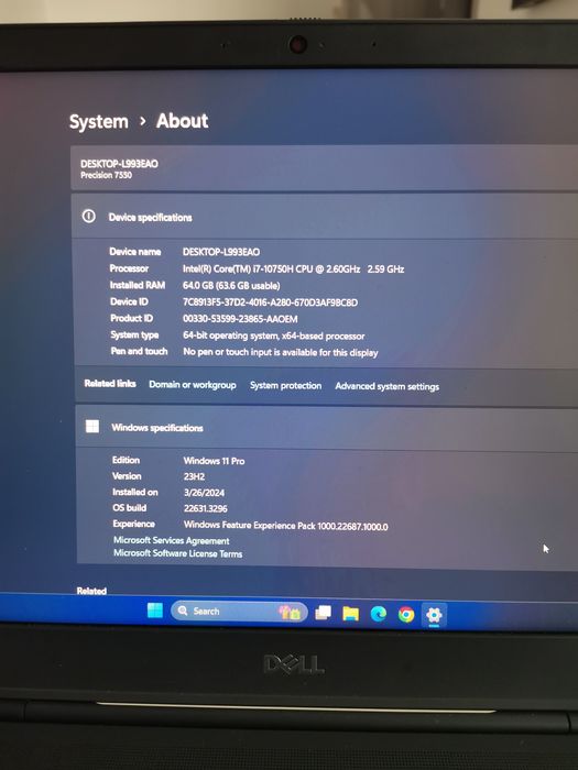 Laptop Dell Precision 7550 I7 +Doc WD19DC Sibiu • OLX.ro