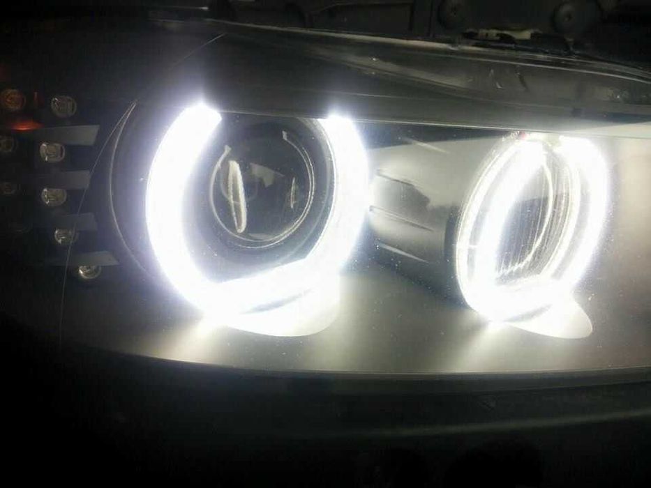 Kit Lupe Bixenon + kit Led 120W BMW+Angel eyes LED DTM pentru E90/E91 Craiova • OLX.ro