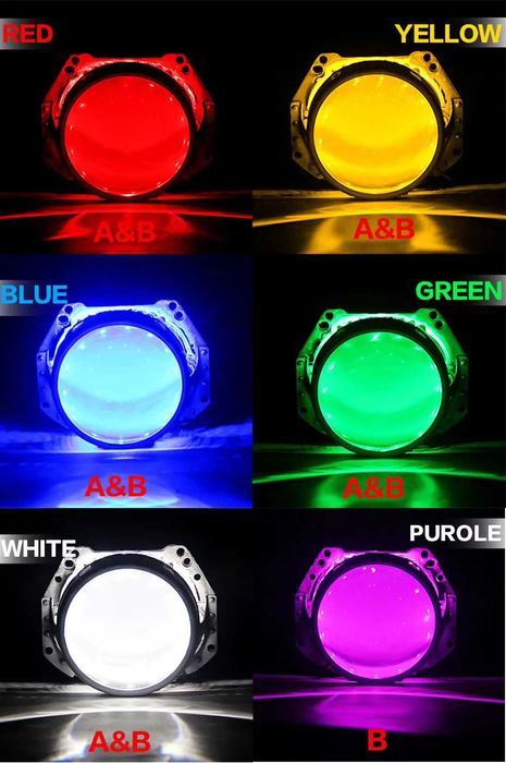 Set 2 Module Modul LED Lupe Leduri Devil Demon Eyes RGB, cu Aplicatie ...