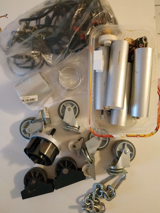 Picioare mobila, PVC, ială cu butuc și chei, carota, roti, glisiere ...