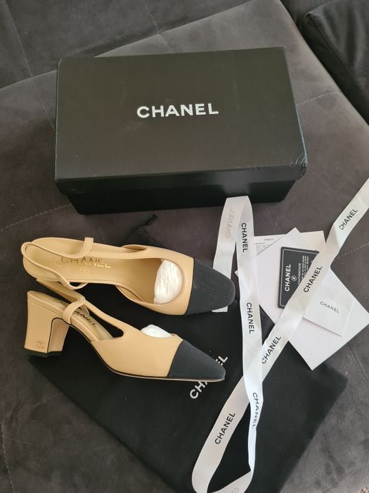 Pantofi Chanel nude - marime 36-40/piele naturala/premium full pack ...