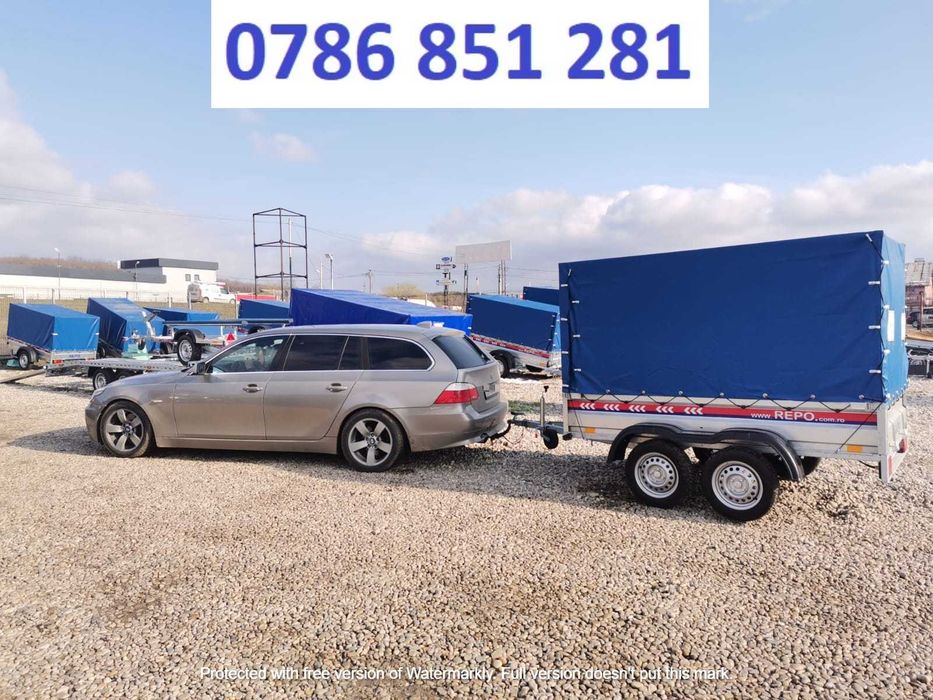 Remorca Auto Repo Tandem Dublu Ax Moto Atv Transport 750 Kg Oferta Drobeta-Turnu Severin • OLX.ro