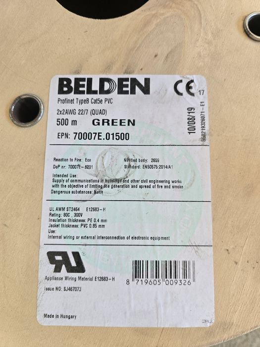 Cablu Belden 70007E.01305 - Profinet Type B Cat5E 22AWG Timisoara • OLX.ro