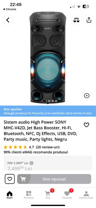 Boxa sony MHC V42D Valenii de Munte • OLX.ro