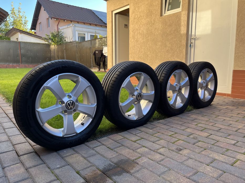 Roti Jante Aliaj pe 16 VW/Volkswagen Golf 6-Anvelope 205/55/16 Pitesti ...