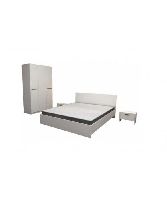 Dormitor Raio Alb / Pat 2 Noptiere Dulap/Sifonier COD003 Resita • OLX.ro