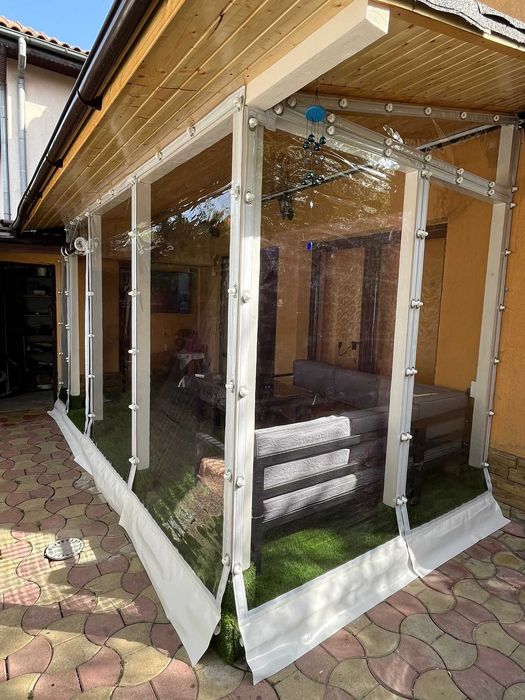 Inchideri terase-Folie transparenta-Cristal Corbeanca • OLX.ro