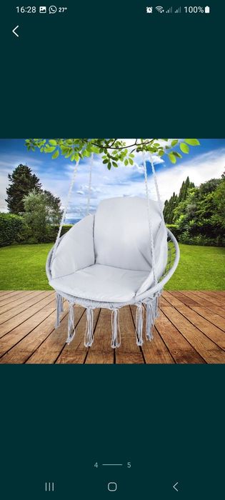 Cuib hamac fotoliu rotund cu perna suspendat interior exterior ...