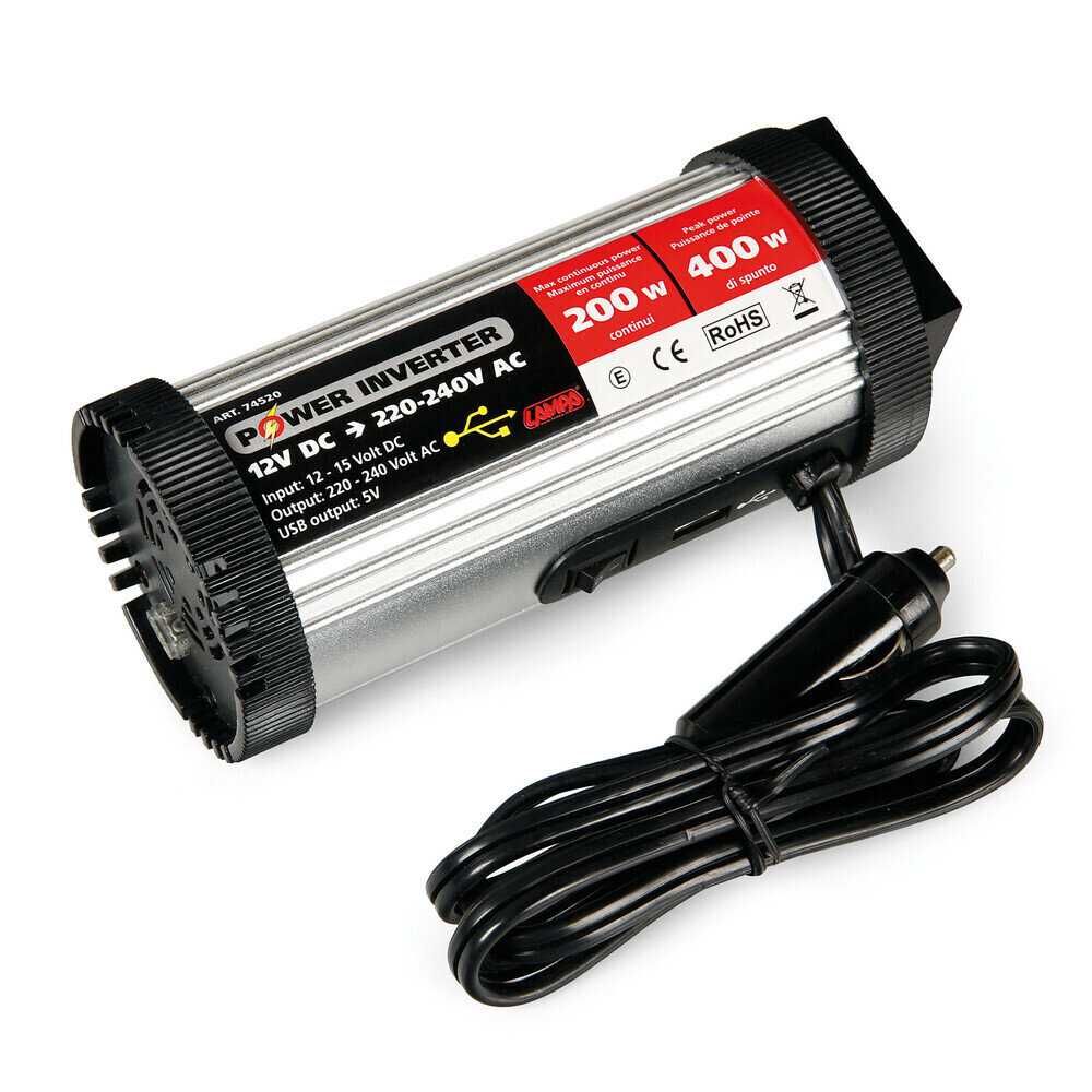 200w Захранващ инвертор преобразувател 12v Dc към 220v Ac гр