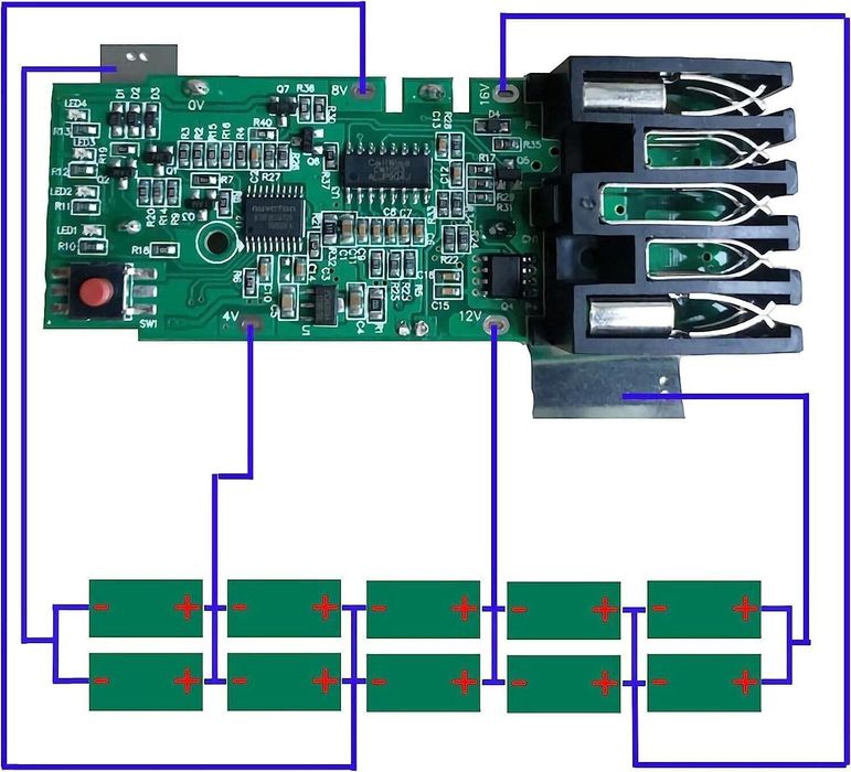 Milwaukee BMS PCB Protectie baterii M18 18V 18650 21700 Floresti • OLX.ro