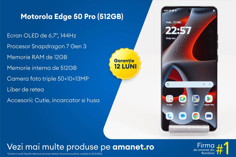 Telefon Motorola Edge 50 Pro (512GB) - BSG Amanet & Exchange Baia Mare ...