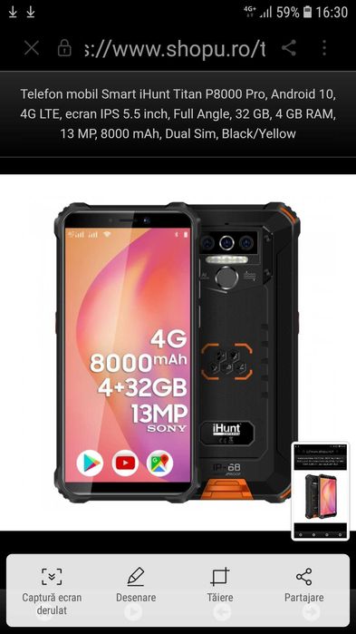 Telefon mobil iHunt Titan P8000 Pro 2022, 4G, IPS 5.5", 4GB RAM ...