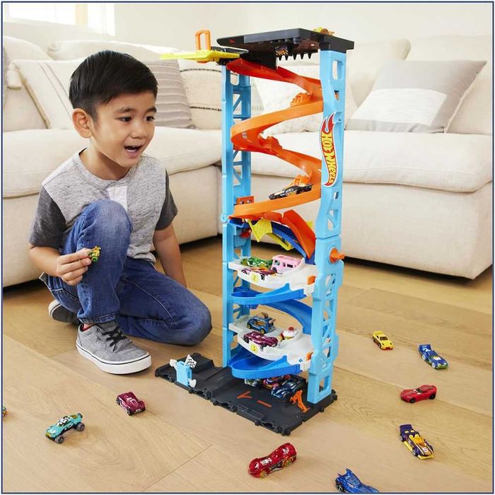 Hot Wheels City Toy Car Track Set, Transforming Race Tower Bucuresti ...