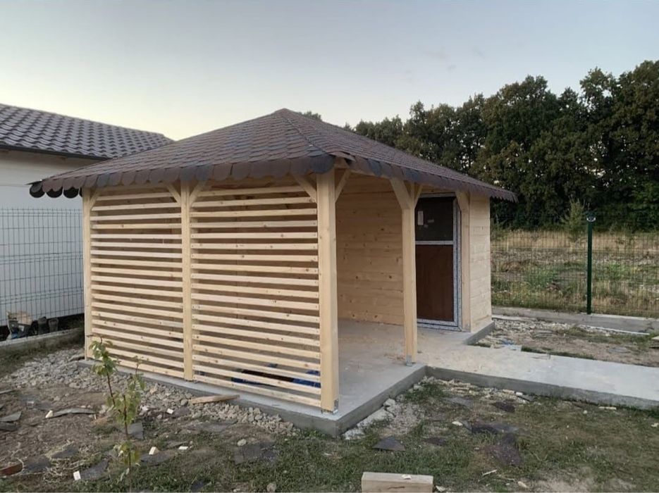 Foișoare terase pergole din lemn de grădina Ordoreanu • OLX.ro