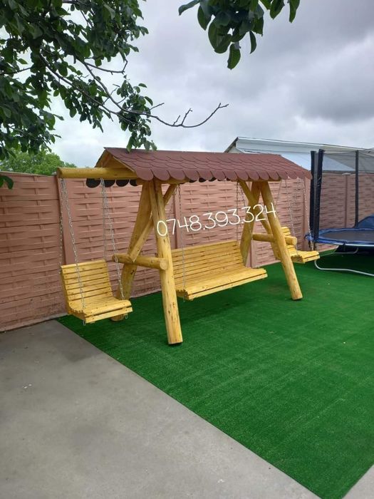 Balansoar leagan lemn cu 2 pui Slatina • OLX.ro