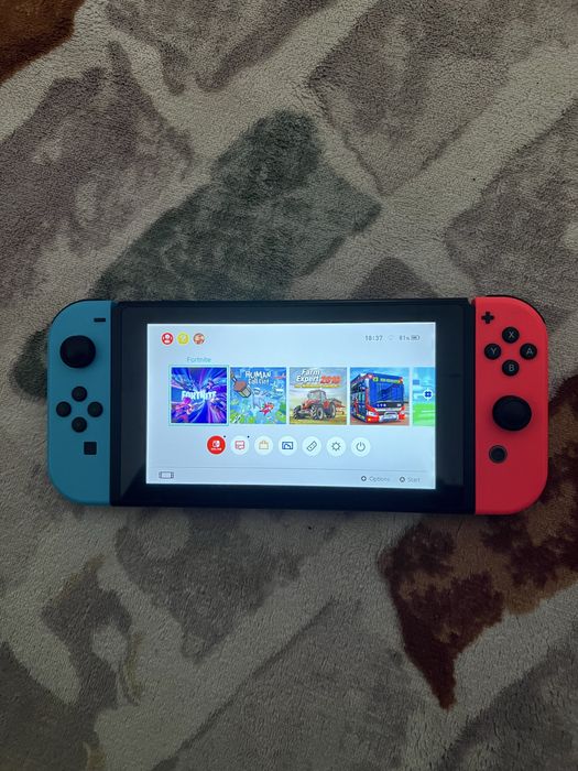 Nintendo switch+128gb+видео игри и аксесоари с. Кирково • OLX.bg