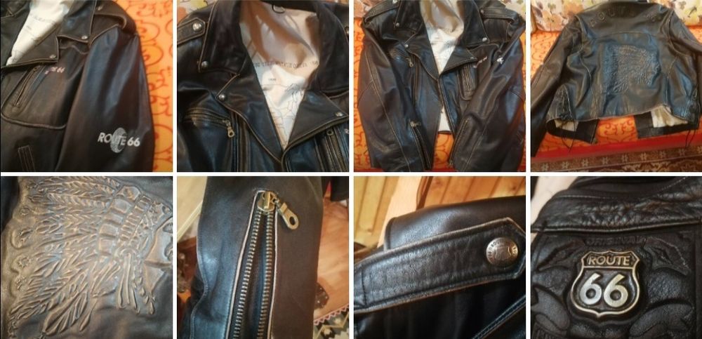 Geaca Vintage Route 66 Indian Skull(editie limitat)Rocker/Moto/Biker ...