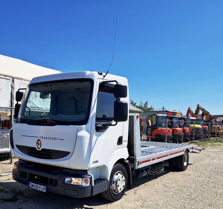 Platforma auto Renault Midlum 220dxi, BA14 transport vehicule Satu Mare ...