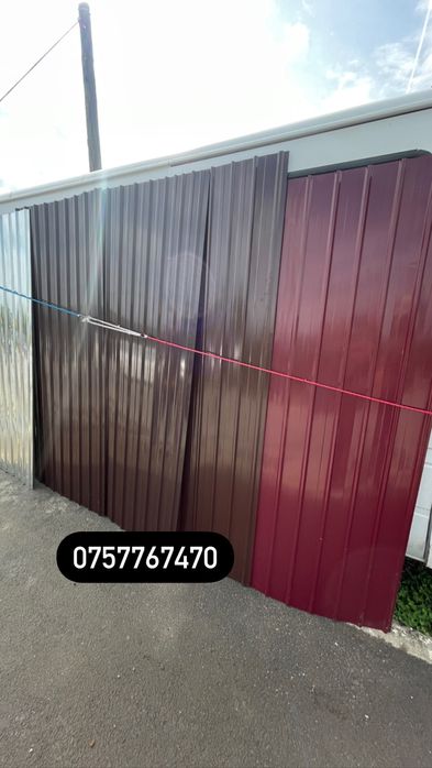 Tabla cutata colorata și zincată pentru acoperiș sau gard Lugoj • OLX.ro