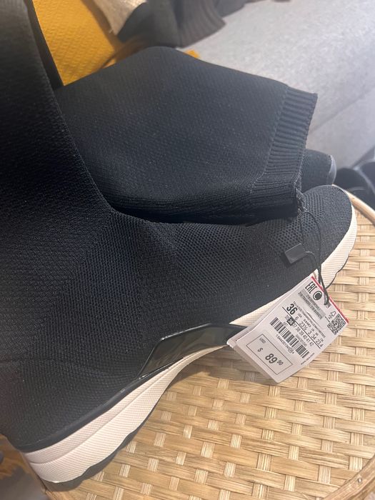 Cizme Zara noi 36 material elastic peste genunchi negre Bucuresti Sectorul 6 • OLX.ro