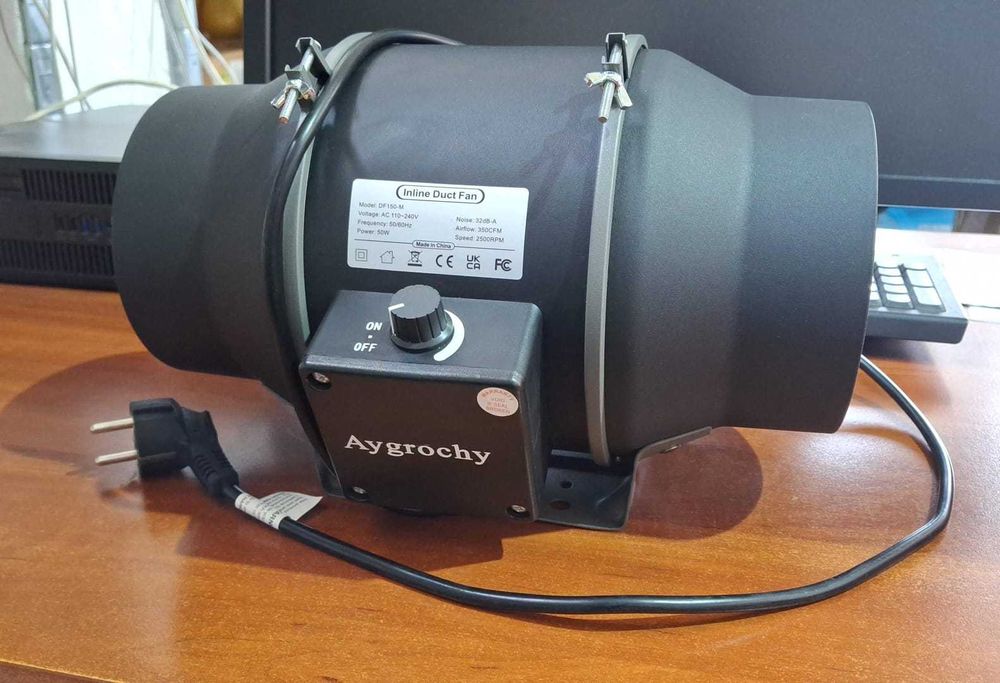 Ventilator axial Aygrochy, 150 mm, 350CFM, motor EC, negru Cluj-Napoca ...