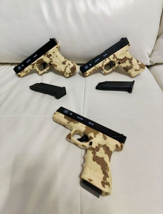 Pistol Glock Țeavă Otel aluminiu și fibra carbon airsoft arc spring ...