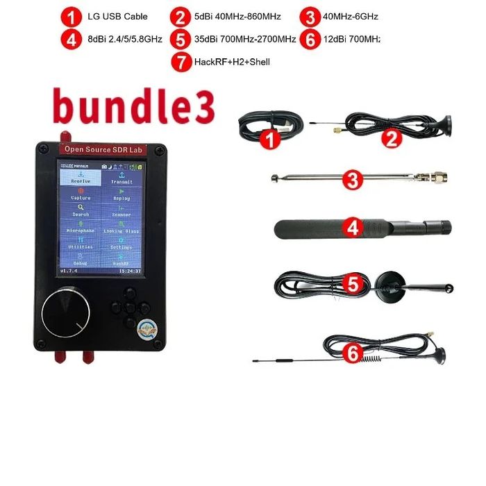 Nou HackRF Portapack H2 HackRF One 1MHz to 6GHz SDR Cu Mayhem 1.8.0 ...