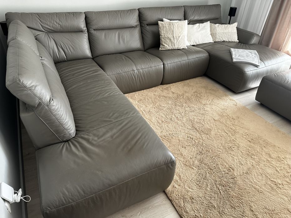 Canapea de piele forma U 4m x 2m + insula 1x1m Bucuresti Sectorul 2 ...