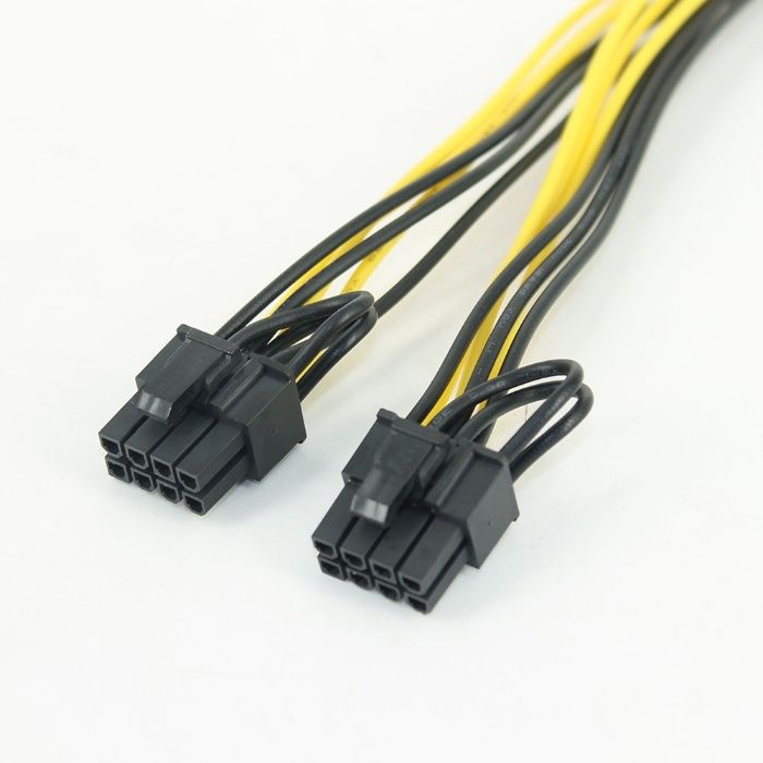 Переходник для видеокарты 8 pin - 2*6+2 pin SATA - 6 pin 2 Molex-6 Pin ...