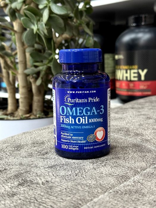 Puritan's Pride Omega-3 Fish Oil 1000 mg 100 softgels, омега 3.: 150 000 сум - Спортивное ...