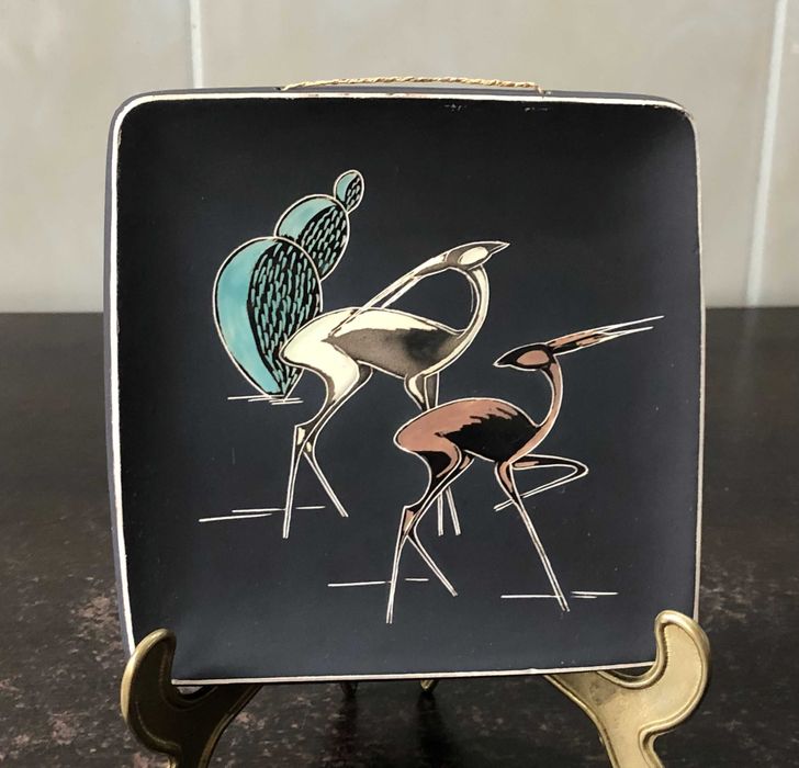 Placa/Tablou de perete Mid Century Arno Kiekle Keramik, Engobe, 1950. Horezu • OLX.ro