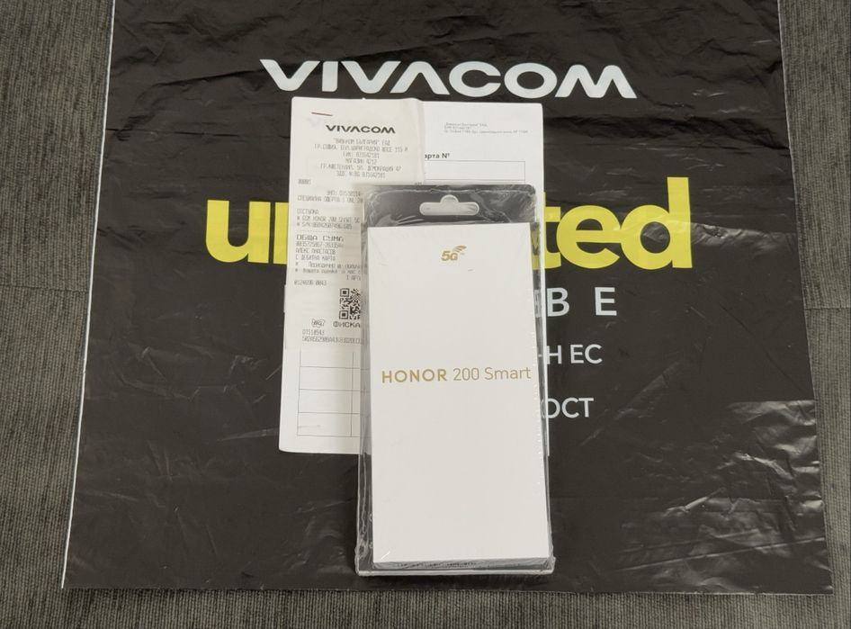 ЗАПЕЧАТАН 256GB Honor 200 Smart 5G Vivacom Гаранция 2027г. Green гр. София Младост 1 • OLX.bg