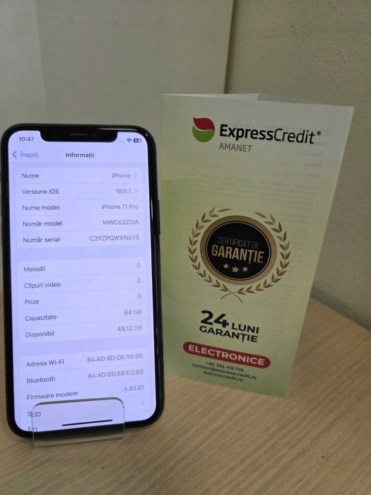 Iphone 11 Pro 64GB 81% (Iulius Mall)(B-47436) Garantie 2 ani! Iasi • OLX.ro