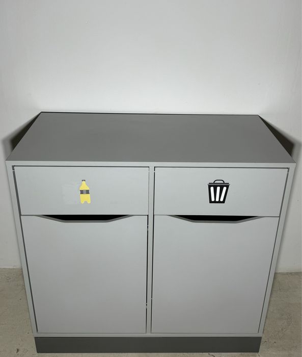 1 Buc. Dulap Reciclare Selectivă; Comodă Coș Gunoi Colectare Sortare ...