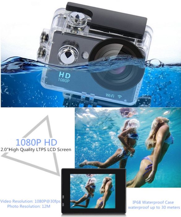 Спортна Екшън Камера Full HD 1080P- гр. София Белите брези • OLX.bg