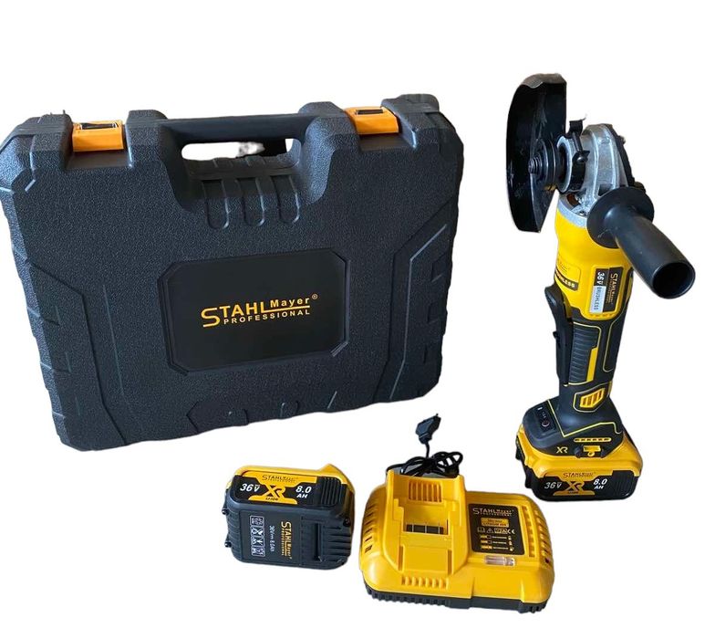 Акумулаторен Безчетков Ъглошлайф 36V 8,0AH STAHLMAYER Безжичен Шлайф гр. Асеновград • OLX.bg
