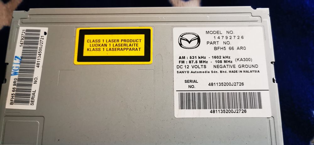 Radio cd mp3 player Mazda 3 Bl 14792726 BFH566AR0 Smardan • OLX.ro