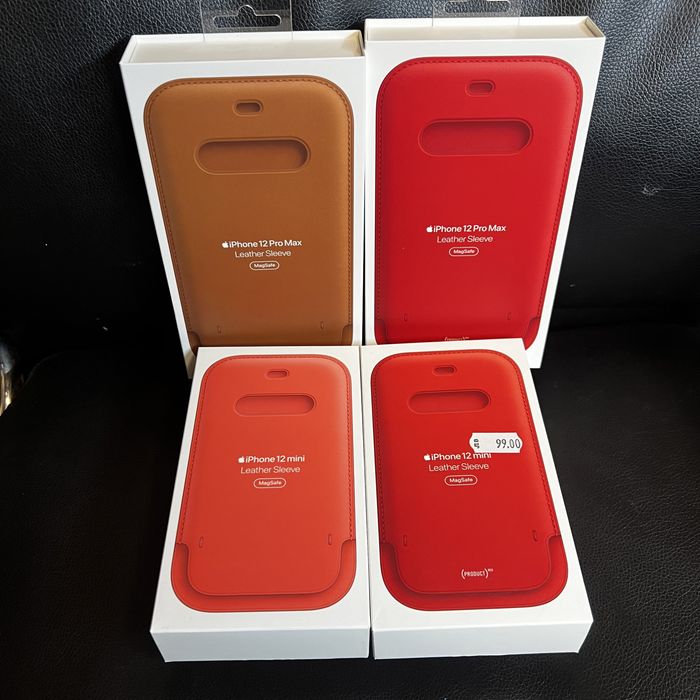 IPhone 12 Pro Max, 12 mini Apple iPhone Leather Sleeve with MagSafe гр ...