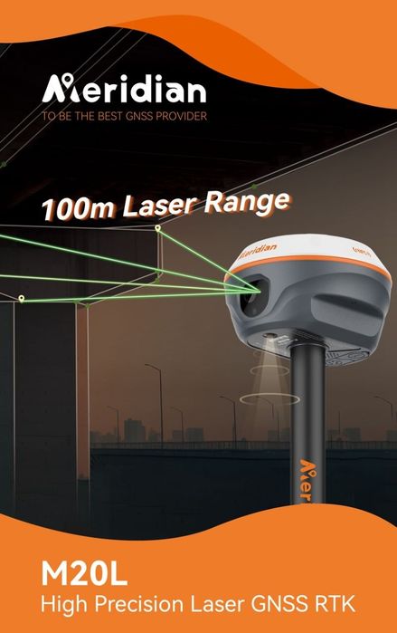 Sistem GNSS Meridian M20L 100m laser, 2Camere, HiTarget, South, ComNav ...
