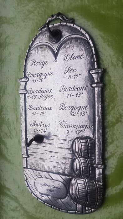 G162-Aplica veche Restaurant cu marcile de vinuri Franta model crama ...