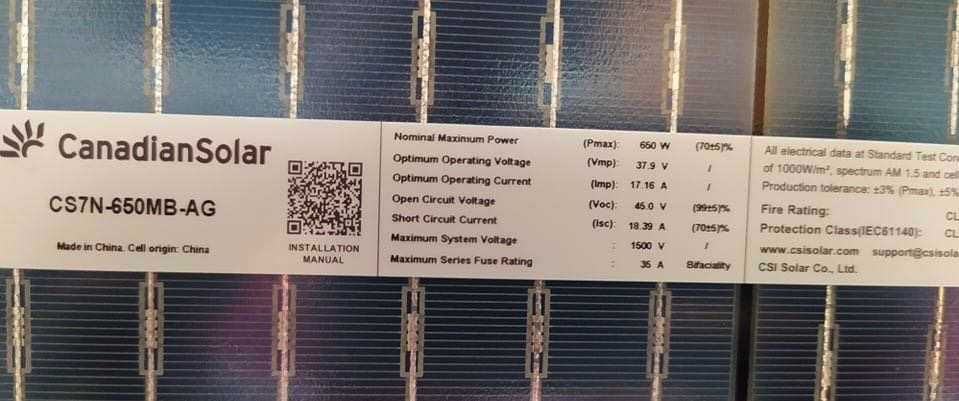 Panouri fotovoltaice Canadian solar bifacial 650w Ploiesti • OLX.ro