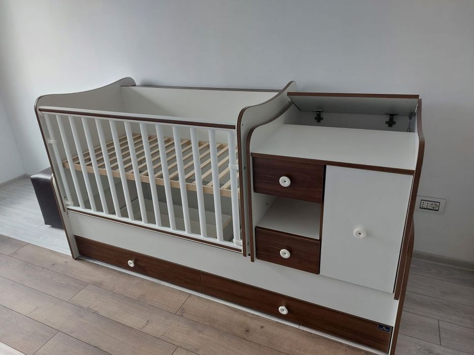 Mobilier transformabil 0-7 Ani, Lorelli Classic, Mini Max, White Walnu ...