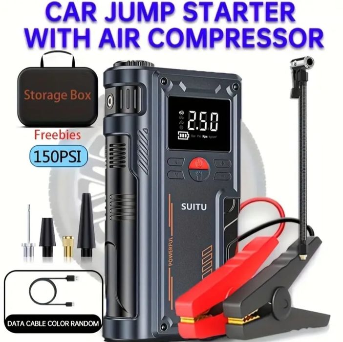 Starter auto portabil cu compresor 3in 1 SUITU Tomesti • OLX.ro