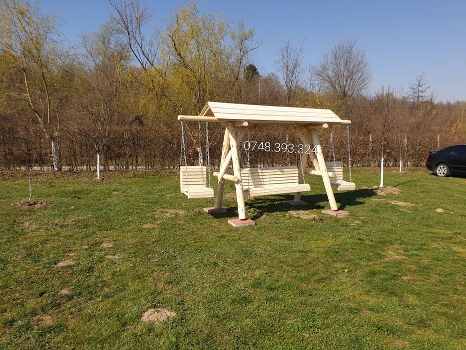 Balansoar leagan lemn masiv rustic Radauti • OLX.ro