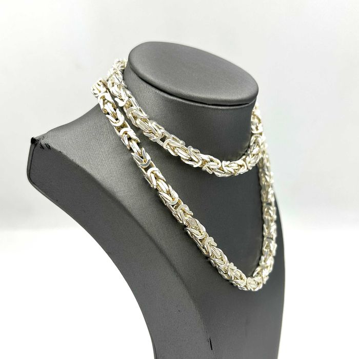 Lant Barbatesc din Argint 925 Masiv-Model Bizantin cu luciu premium ...