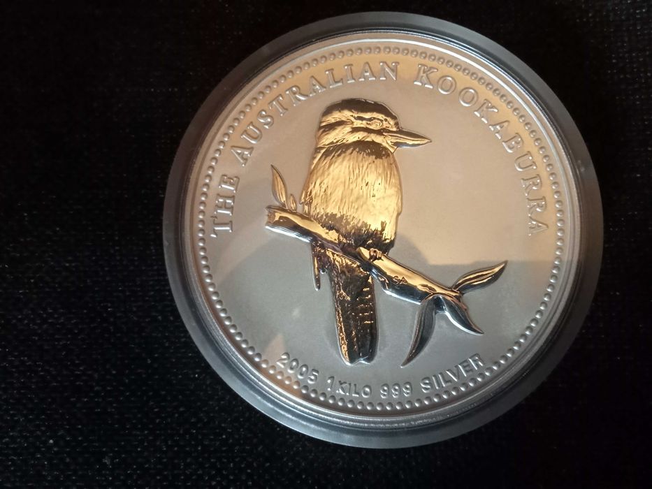 Moneda argint pur 1 kg Kookaburra din 2005 Bucuresti Sectorul 6 • OLX.ro