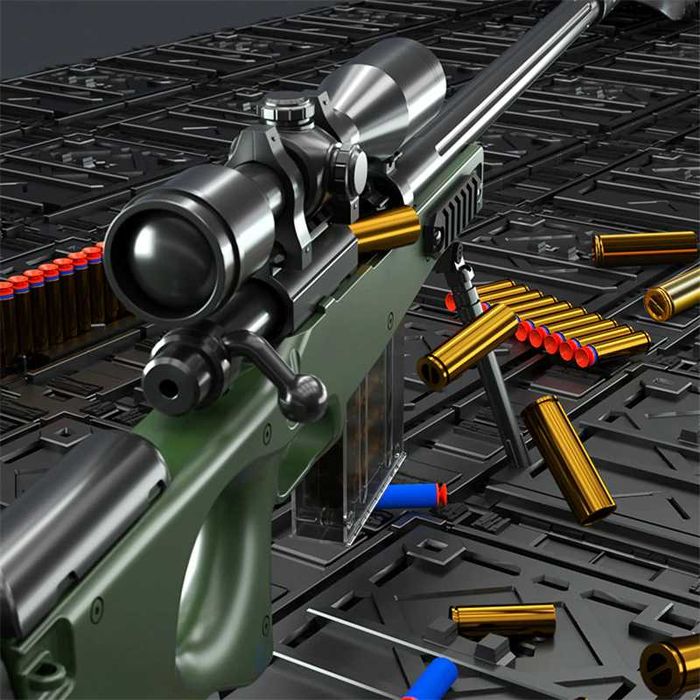 Pusca 4 JOULES / AIRSOFT Cu Aer Comprimat ARC sniper AWP PUTERNICA ...